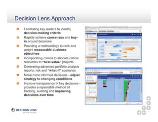 Decision Lens Overview | PDF