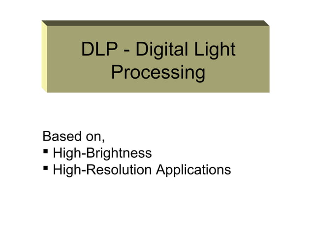 Digital light processing | PPT