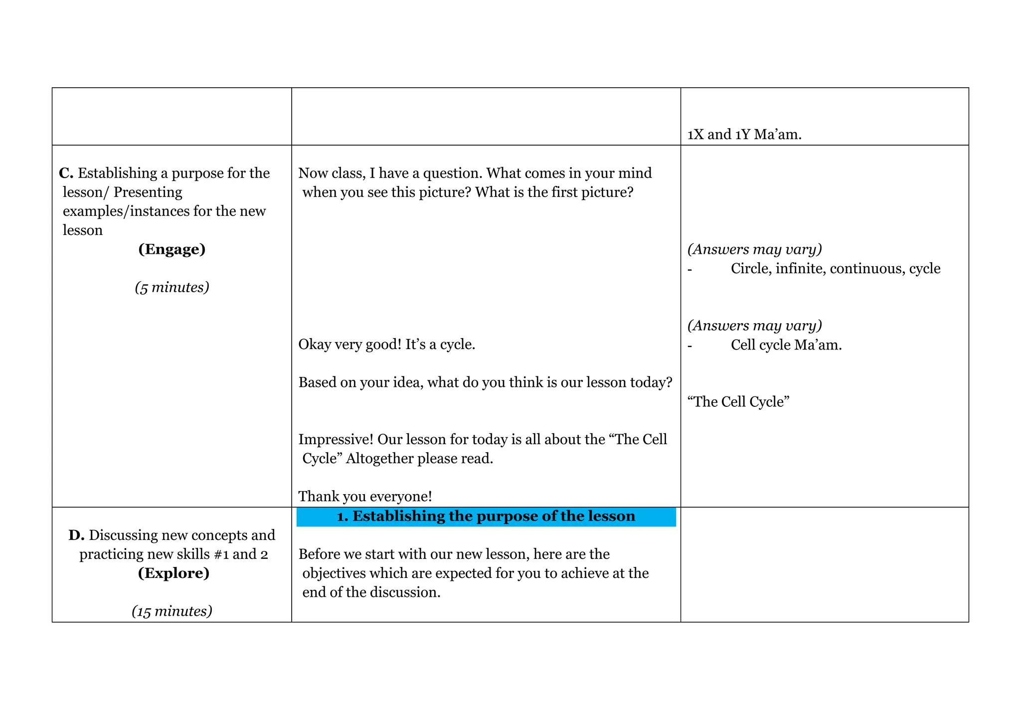 Detailed lesson plan- CELL CYCLE. DELA CRUZ, IRISH | DOCX