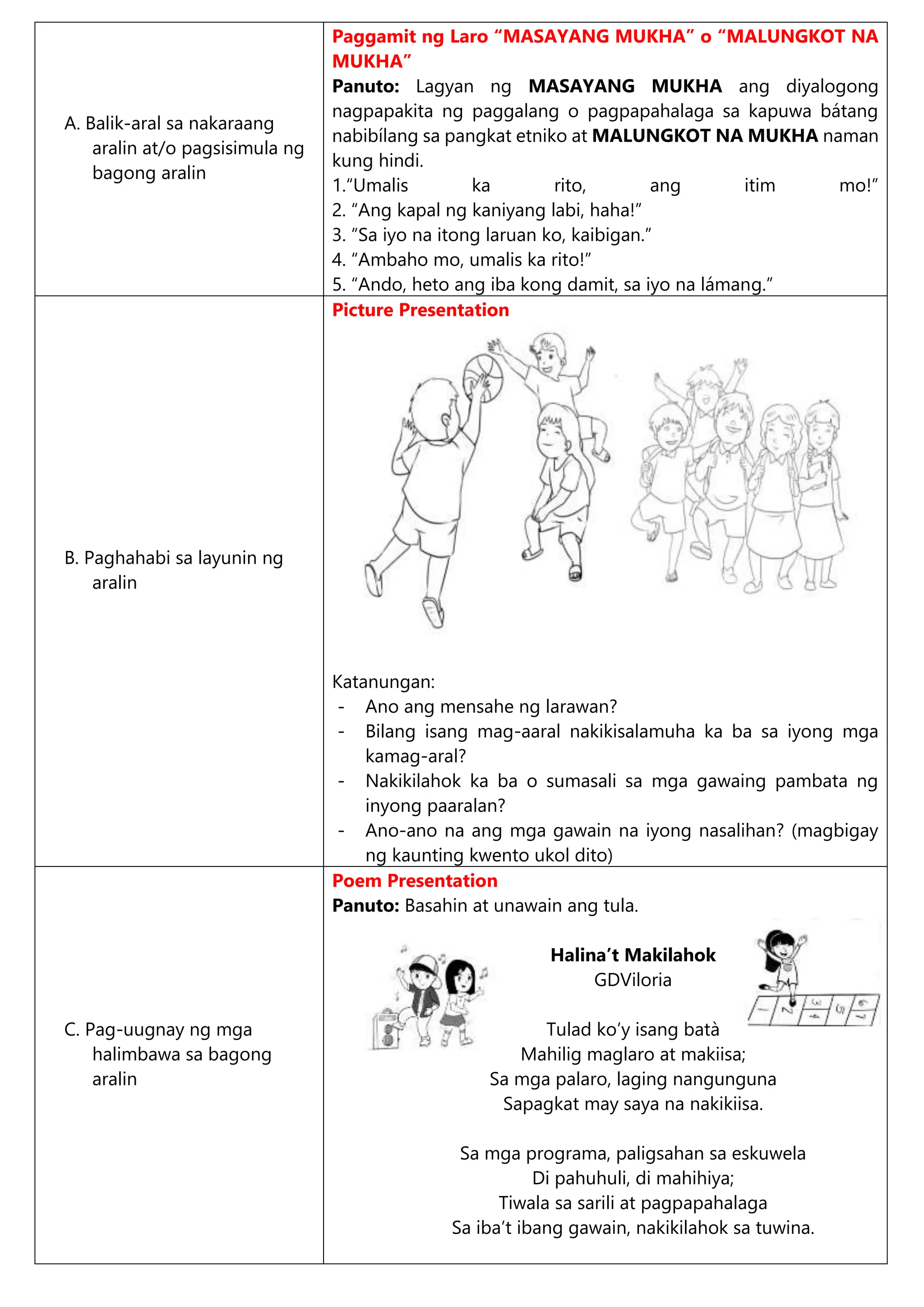 DLP - ESP3 Pakikiisa sa Gawaing Pambata.docx