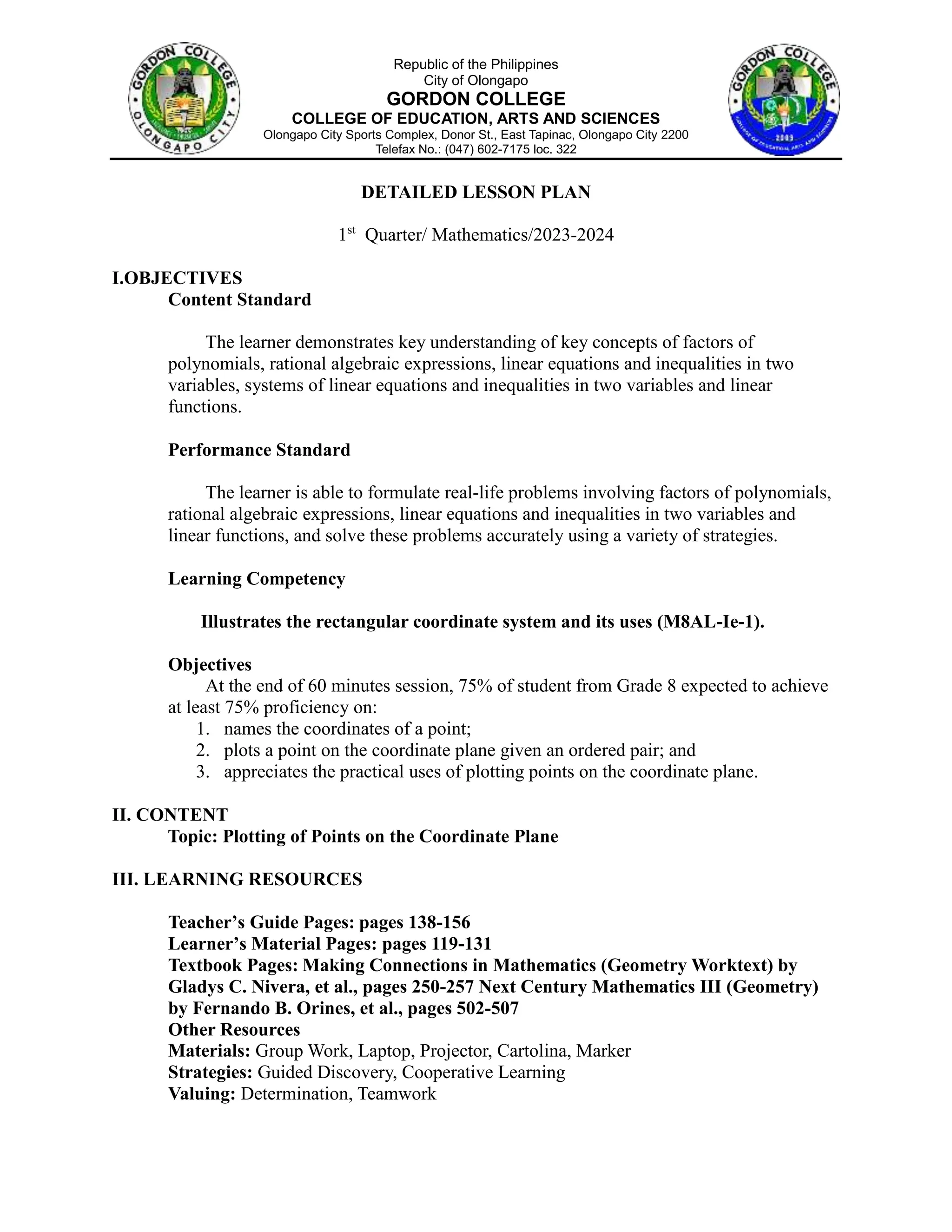 DETAILED LESSON PLAN, FOR TEACHER PURPOSES | DOCX