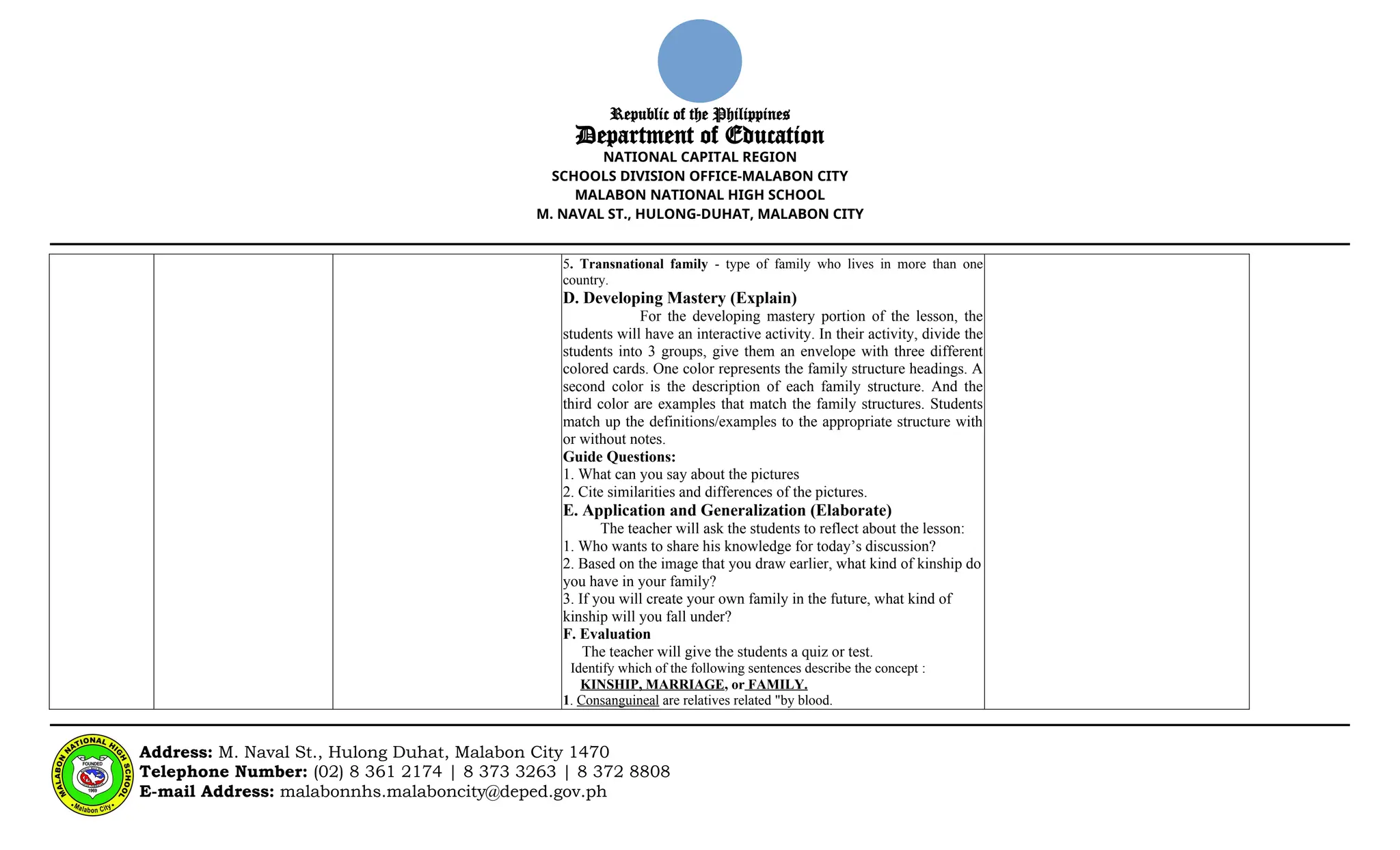 DLP-UCSP QTR 2 Week 2 KInship Marriage and Household.docx