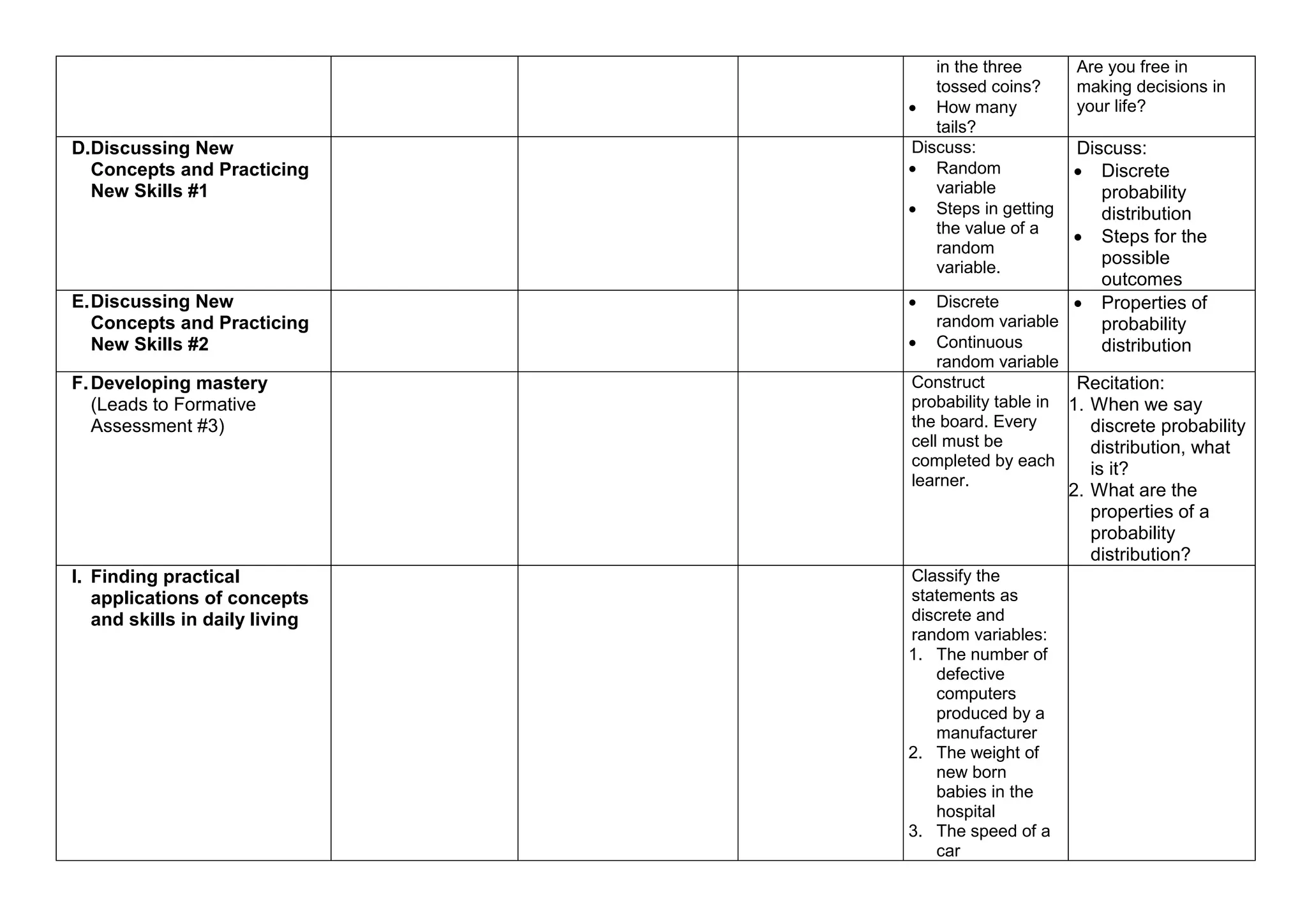 Daily Lesson Plan-W1-STATistic and probability | DOCX