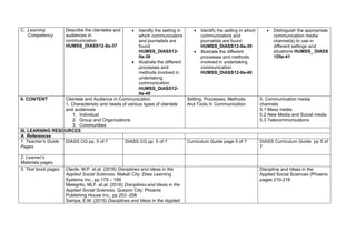 DLP DIASS Q2 Week a - Settings, Processes and Tools in Communication.doc