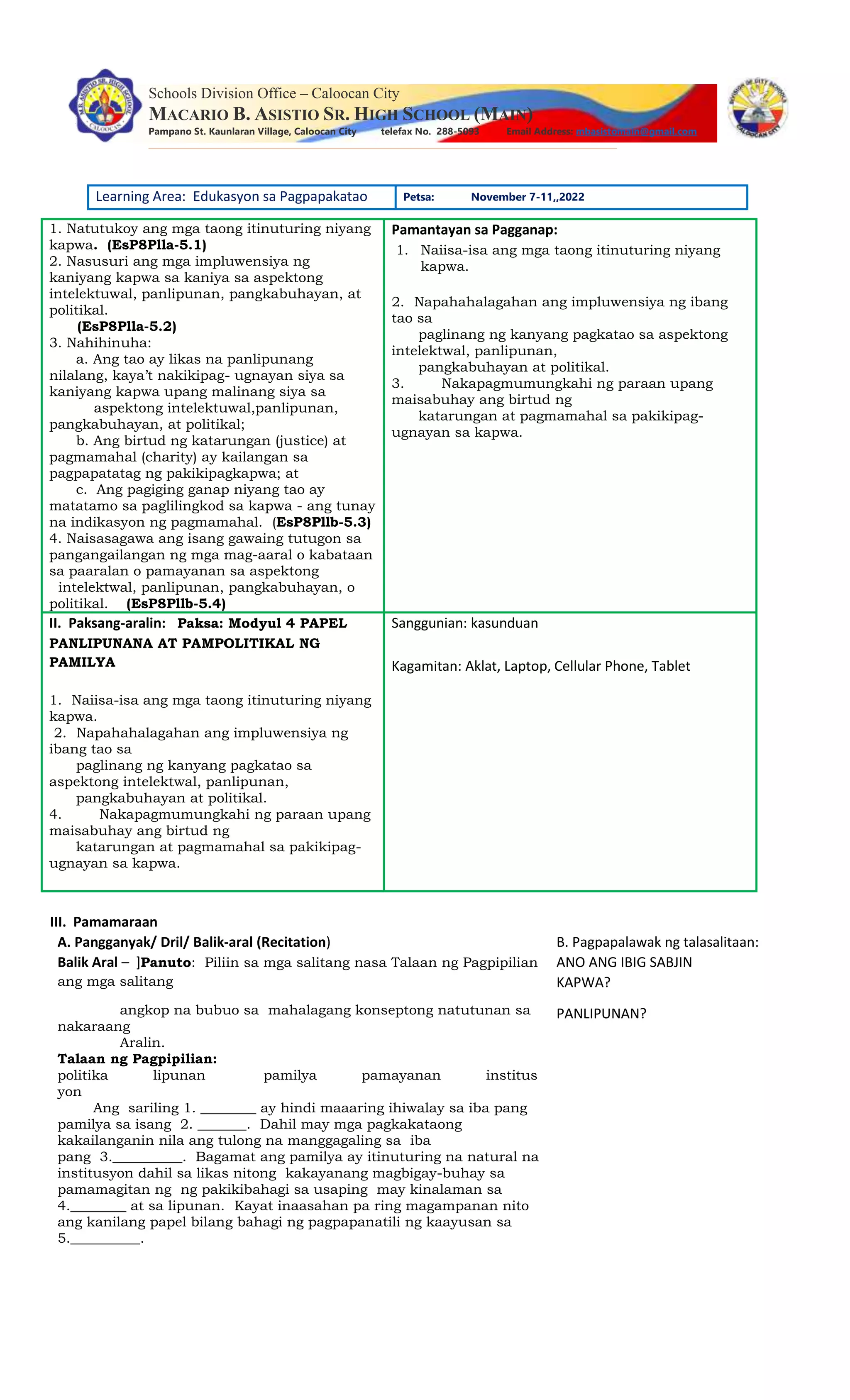 DLP ESP 8 Q2 week 1 day1.docx