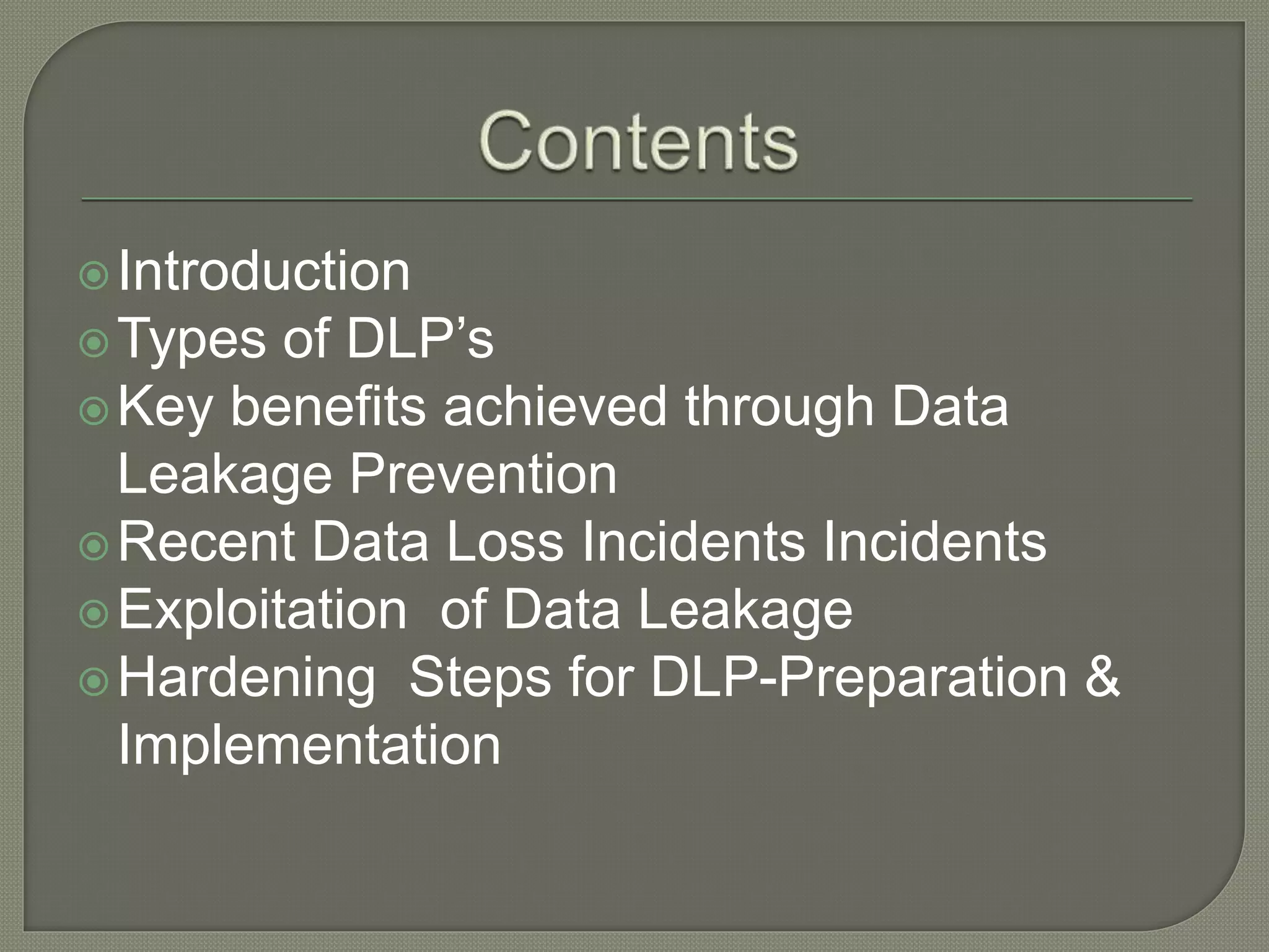 Data Leakage Prevention | PPTX