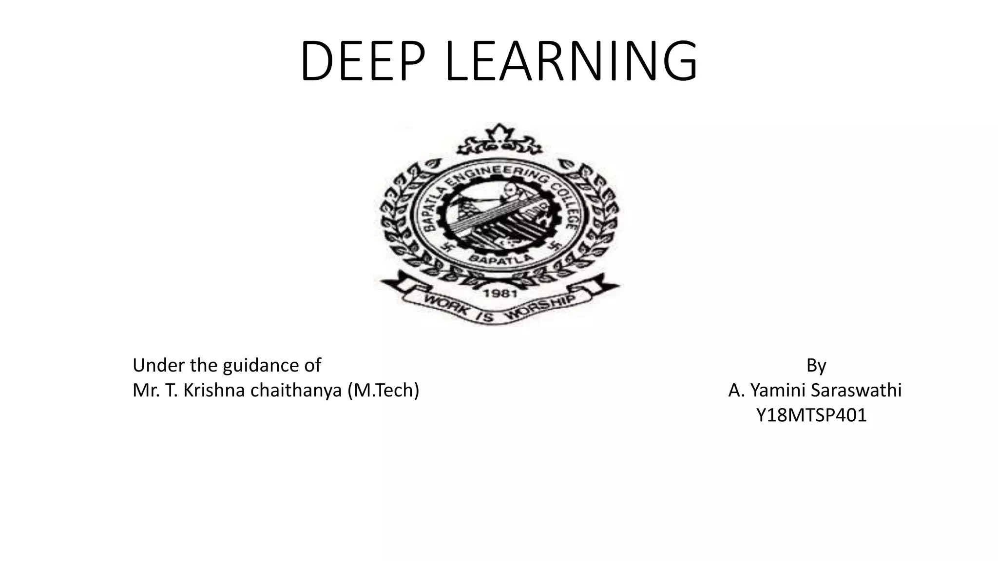 Visualization of Deep Learning | PPTX