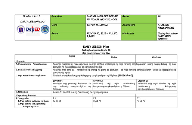 DLP Q1- Suliraning Pangkapaligiran 1.docx