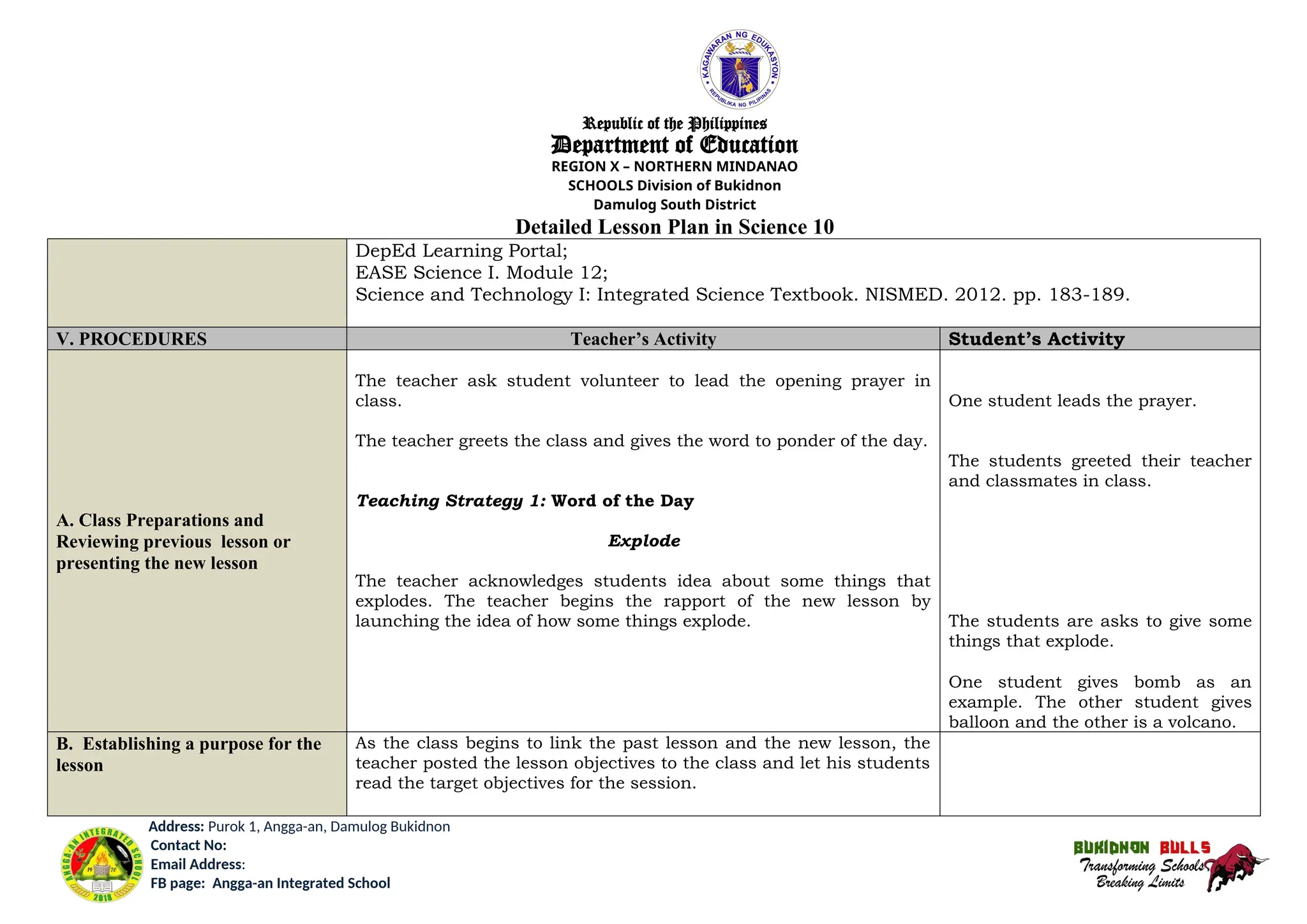 DLP SCIENCE 10 Q1 W3.docx. DAILY LESSON PLAN | DOCX