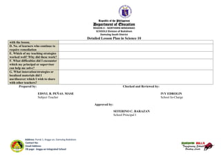 DLP SCIENCE 10 Q1 W3.docx. DAILY LESSON PLAN | DOCX