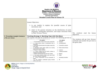 DLP SCIENCE 10 Q1 W3.docx. DAILY LESSON PLAN | DOCX