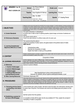 DLP Science8- Dec. 12.dochghvbjkbhkjhvbhv bnx | DOCX