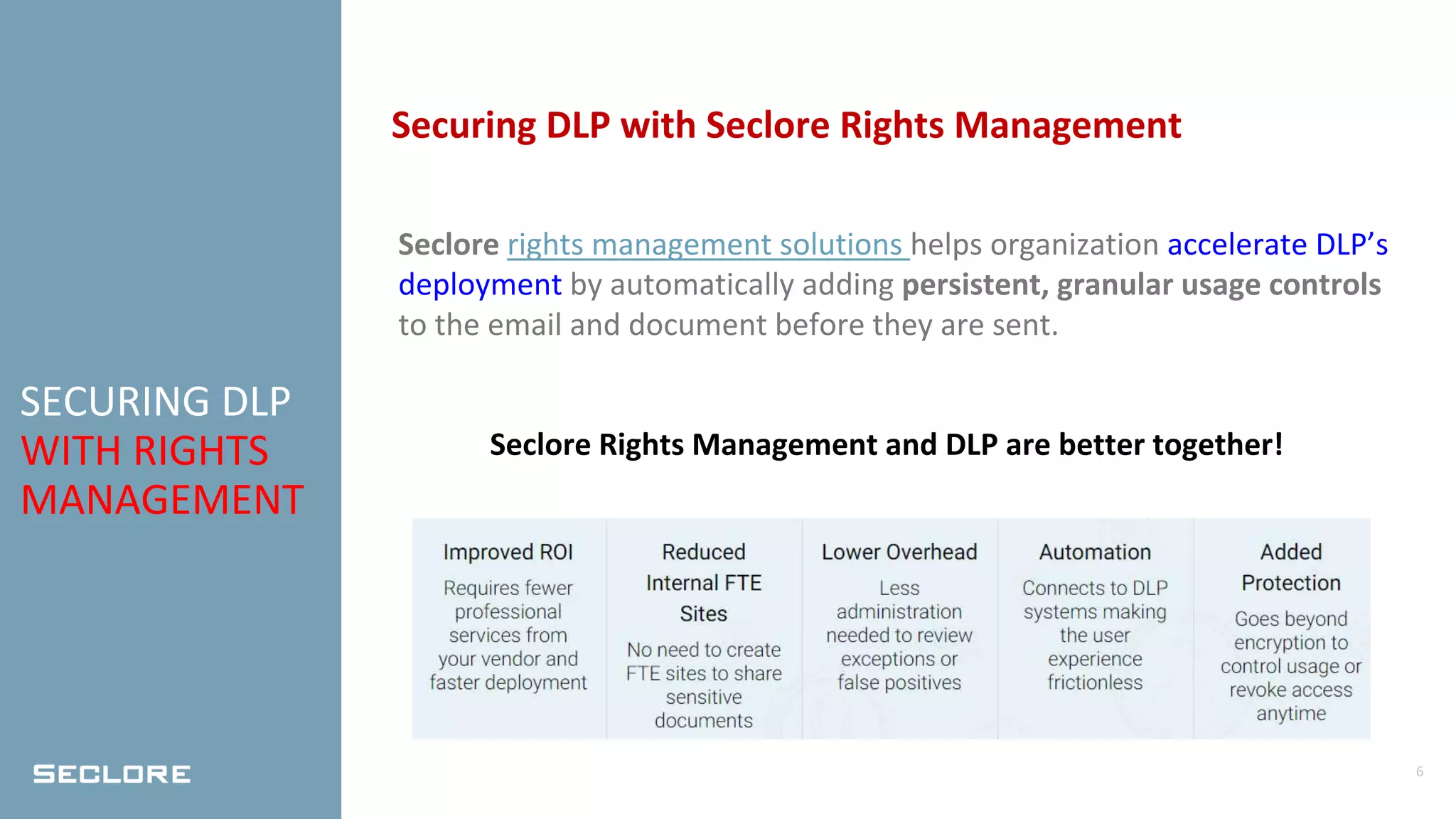 Dlp Solutions Protection Seclore Pptx Computer Software And Applications Computing