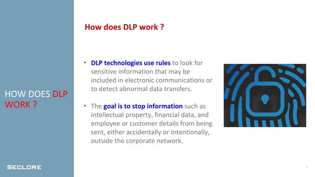 Dlp Solutions Protection Seclore Pptx Computer Software And Applications Computing