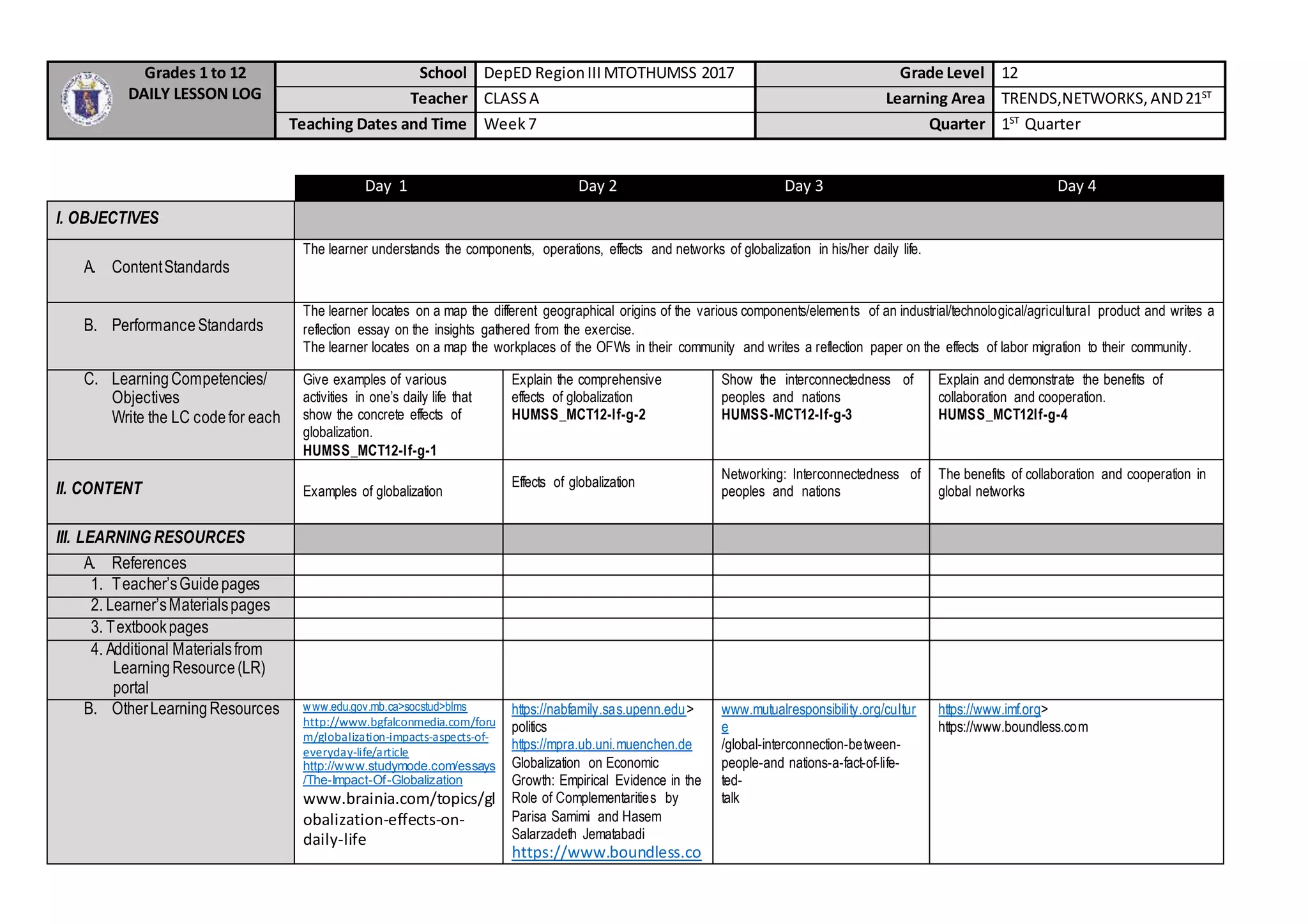 DLP TRENDS Week 7 - Globalization.docx