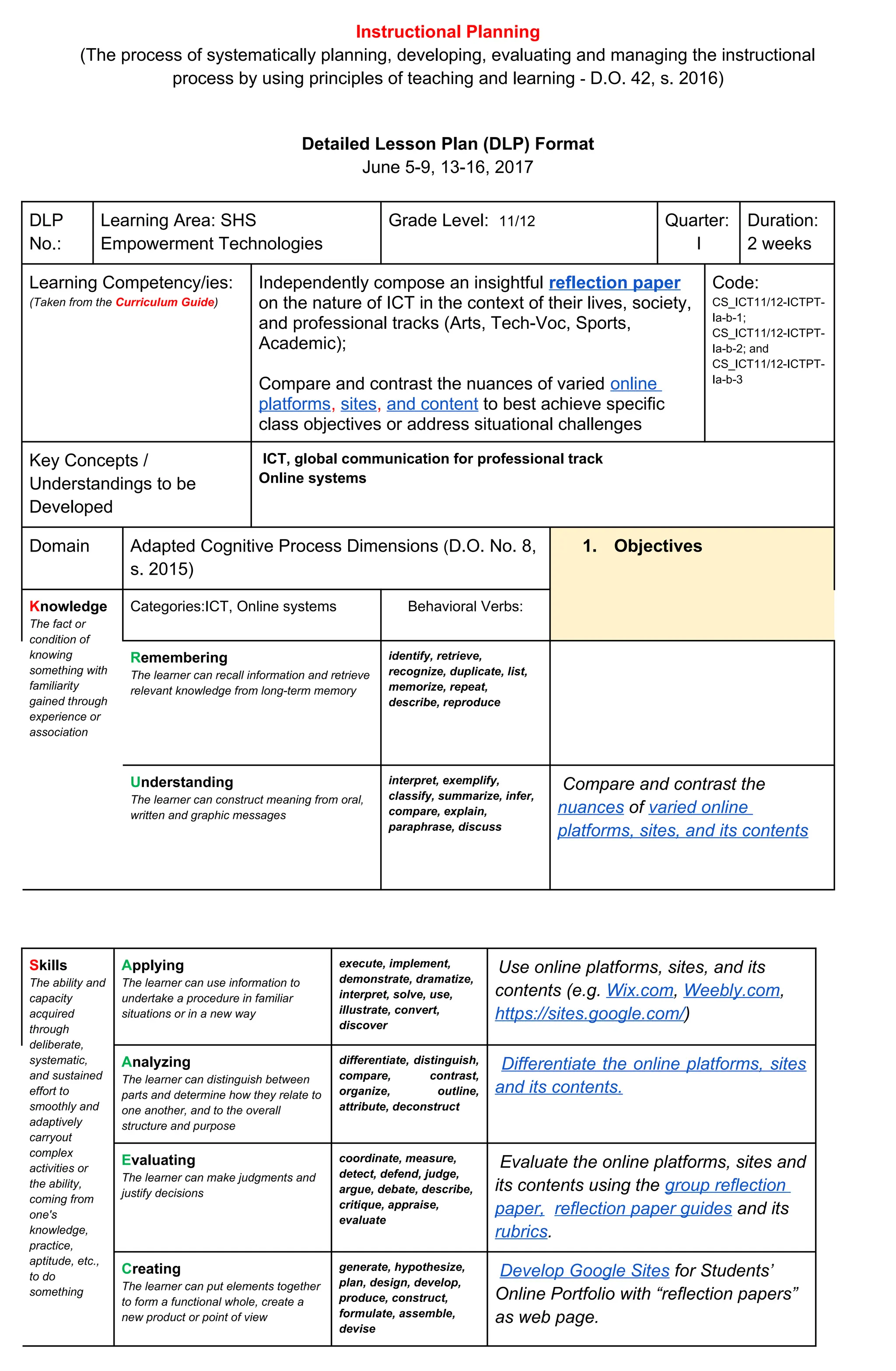 DLP Weeks 1 and 2........................ | DOCX