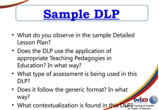DLP withTeaching Pedagogies Assessment and Contextualization.pptx