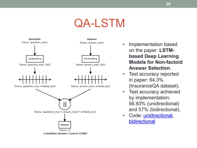 Deep Learning Models for Question Answering | PPTX | Computer Software ...
