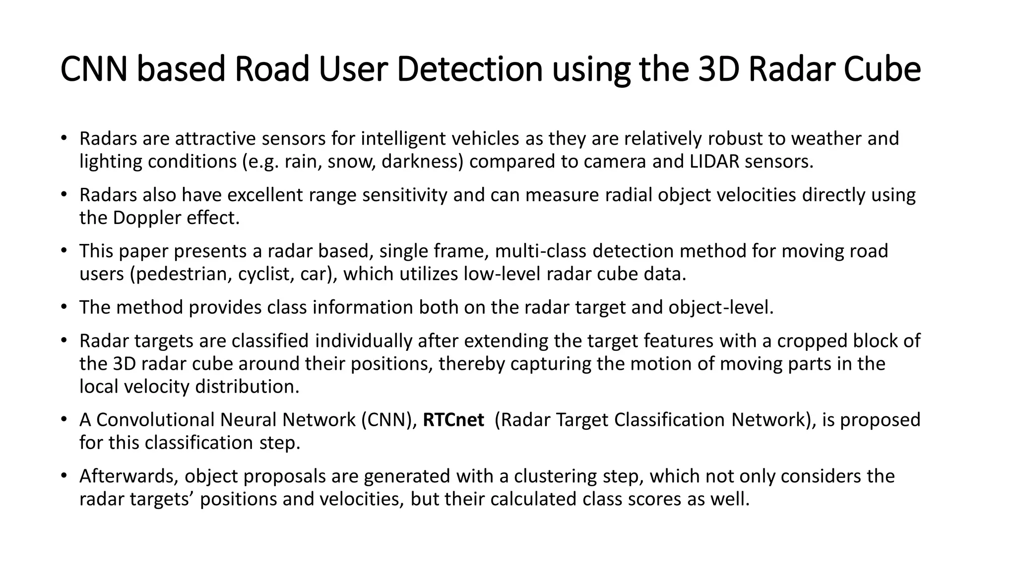 Deep Learning’s Application in Radar Signal Data II | PDF