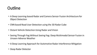 Deep Learning’s Application in Radar Signal Data II | PDF