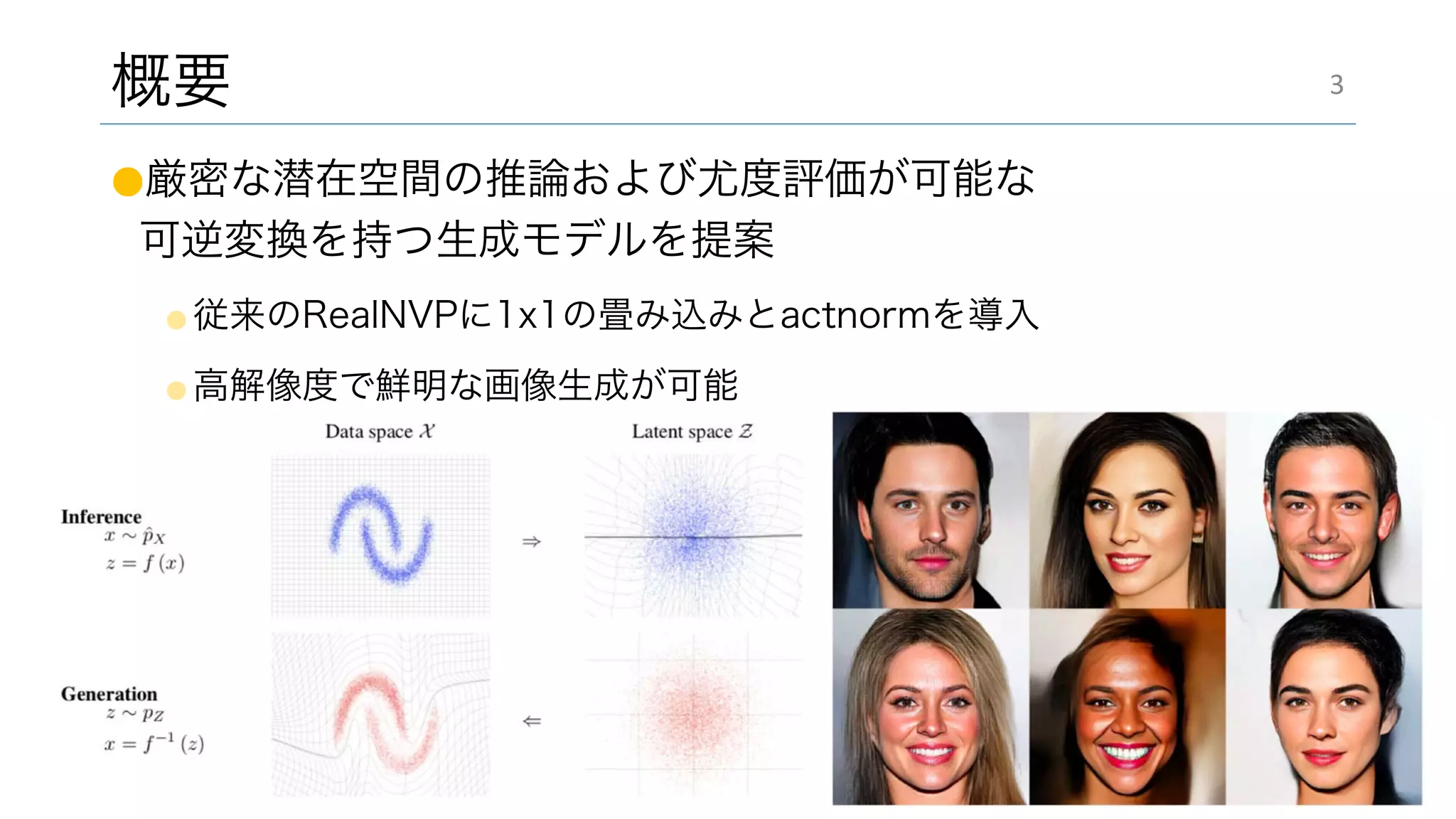 [DL輪読会]Glow: Generative Flow with Invertible 1×1 Convolutions | PPT