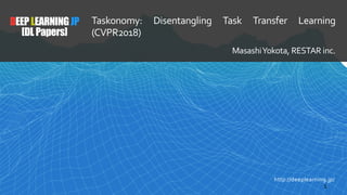 [DL輪読会]Taskonomy: Disentangling Task Transfer Learning | PDF