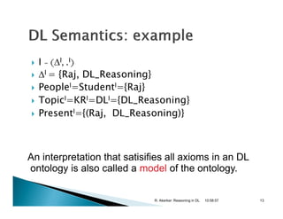 Reasoning in Description Logics | PDF