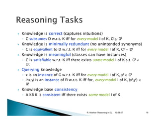 Reasoning in Description Logics | PDF