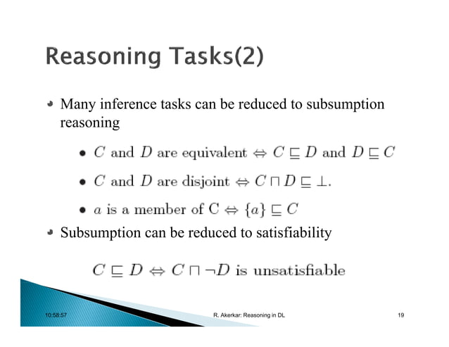 Reasoning in Description Logics | PDF