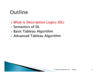 Reasoning in Description Logics | PDF