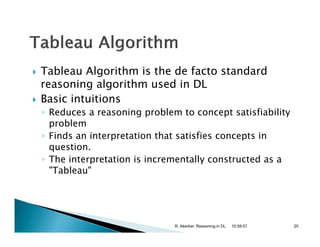 Reasoning in Description Logics | PDF