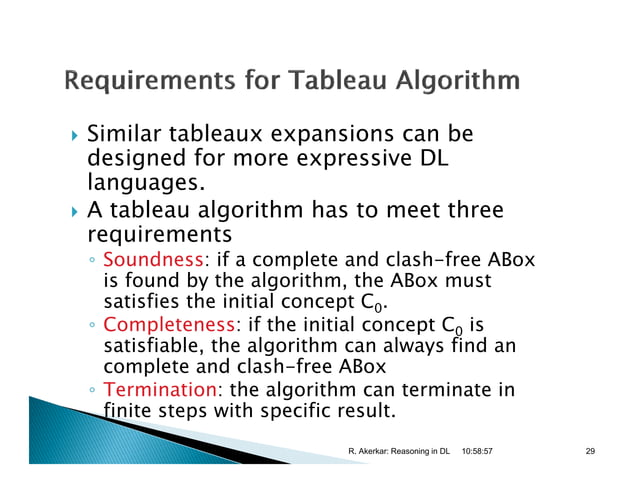 Reasoning in Description Logics | PDF