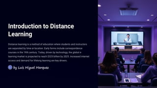 The Introduction of Distance Learning... | PPT