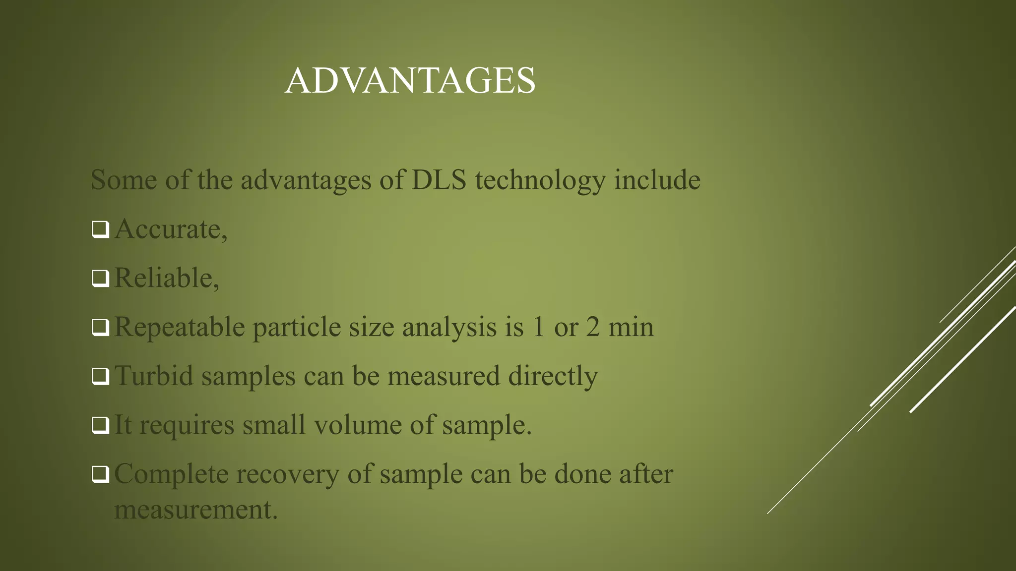 DLS dynamic light scattering | PPTX | Chemistry | Science