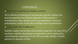 DLS dynamic light scattering | PPTX