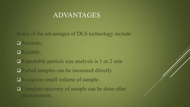 DLS dynamic light scattering | PPTX | Chemistry | Science