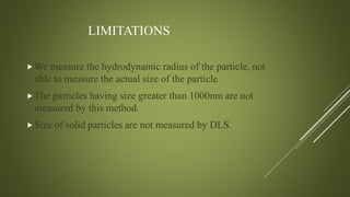 DLS dynamic light scattering | PPTX