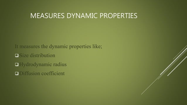 DLS dynamic light scattering | PPTX | Chemistry | Science
