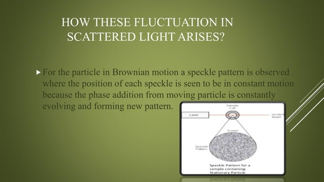 DLS dynamic light scattering | PPTX | Chemistry | Science
