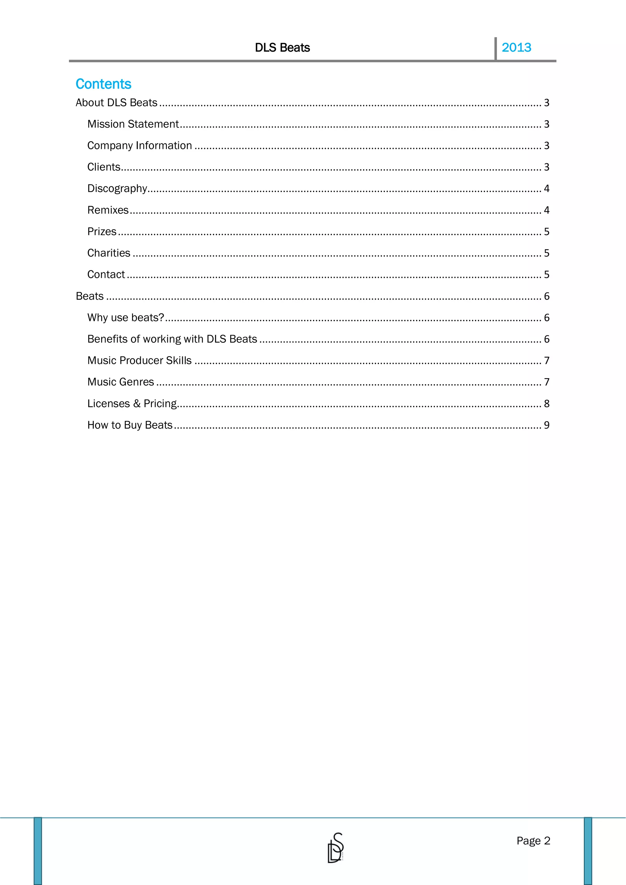 DLS Beats Brochure 2013 | PDF