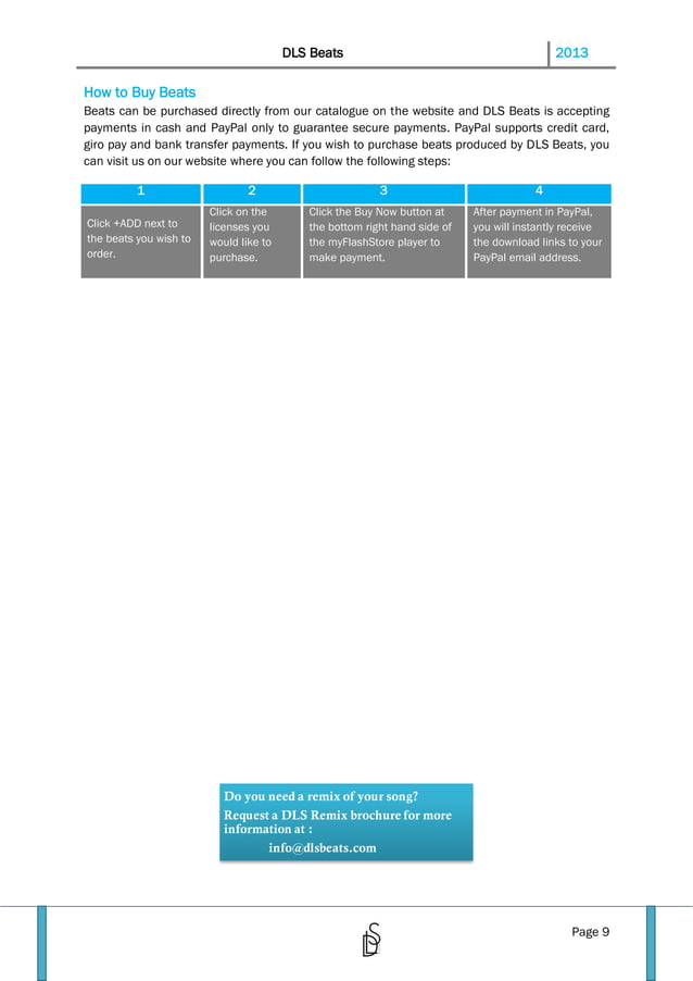 DLS Beats Brochure 2013 | PDF