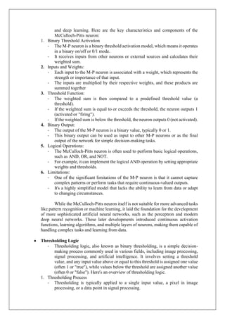 Unit 1: Introduction to Deep Learning & History | PDF