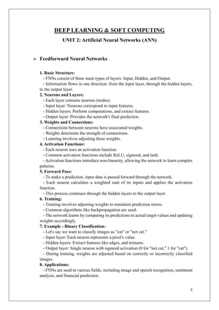 UNIT 2: Artificial Neural Networks (ANN) | PDF