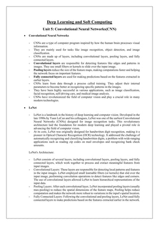 Unit 5: Convolutional Neural Networks - CNN | PDF