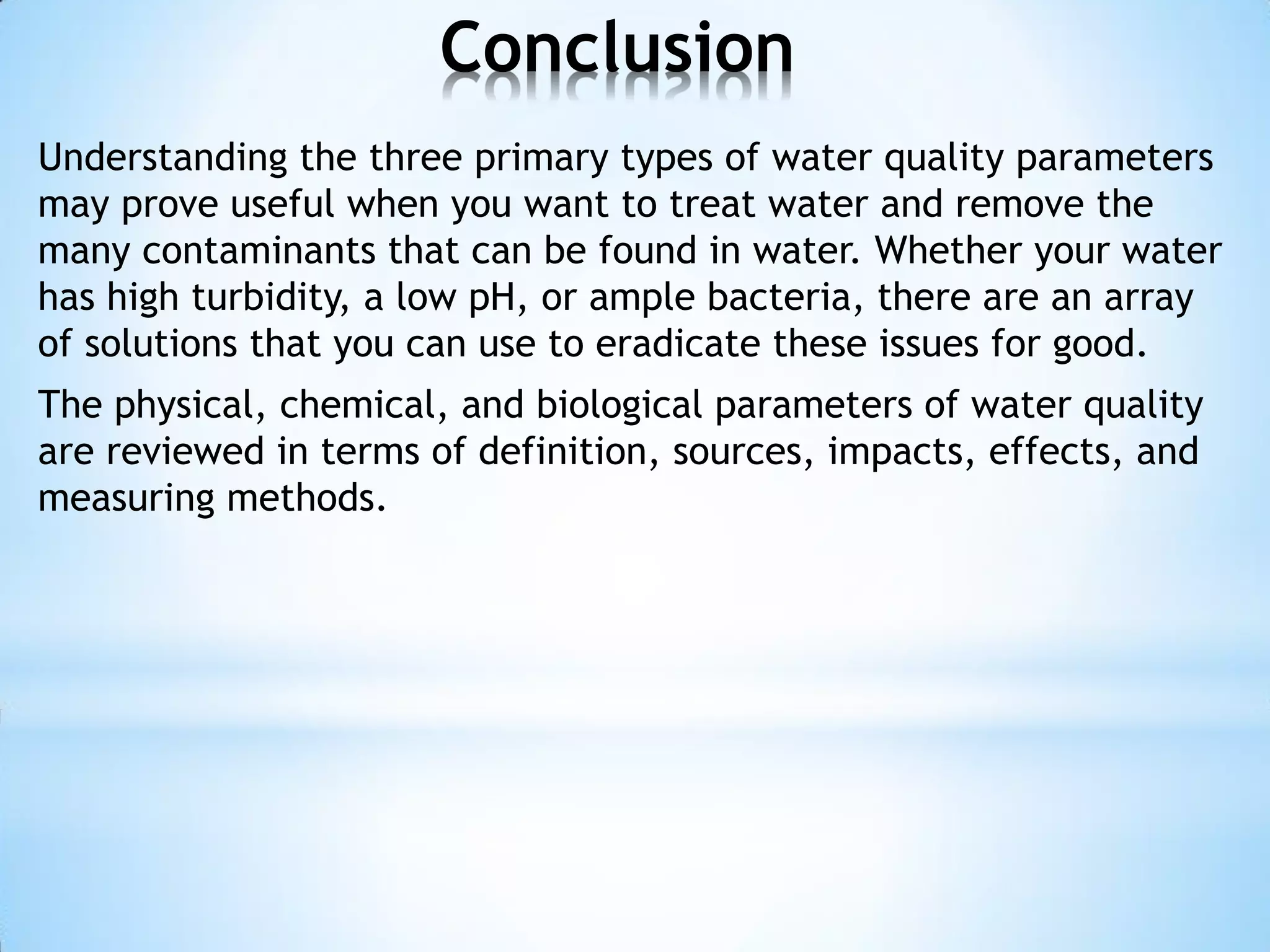 Water Quality | PDF