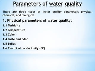 Water Quality | PDF