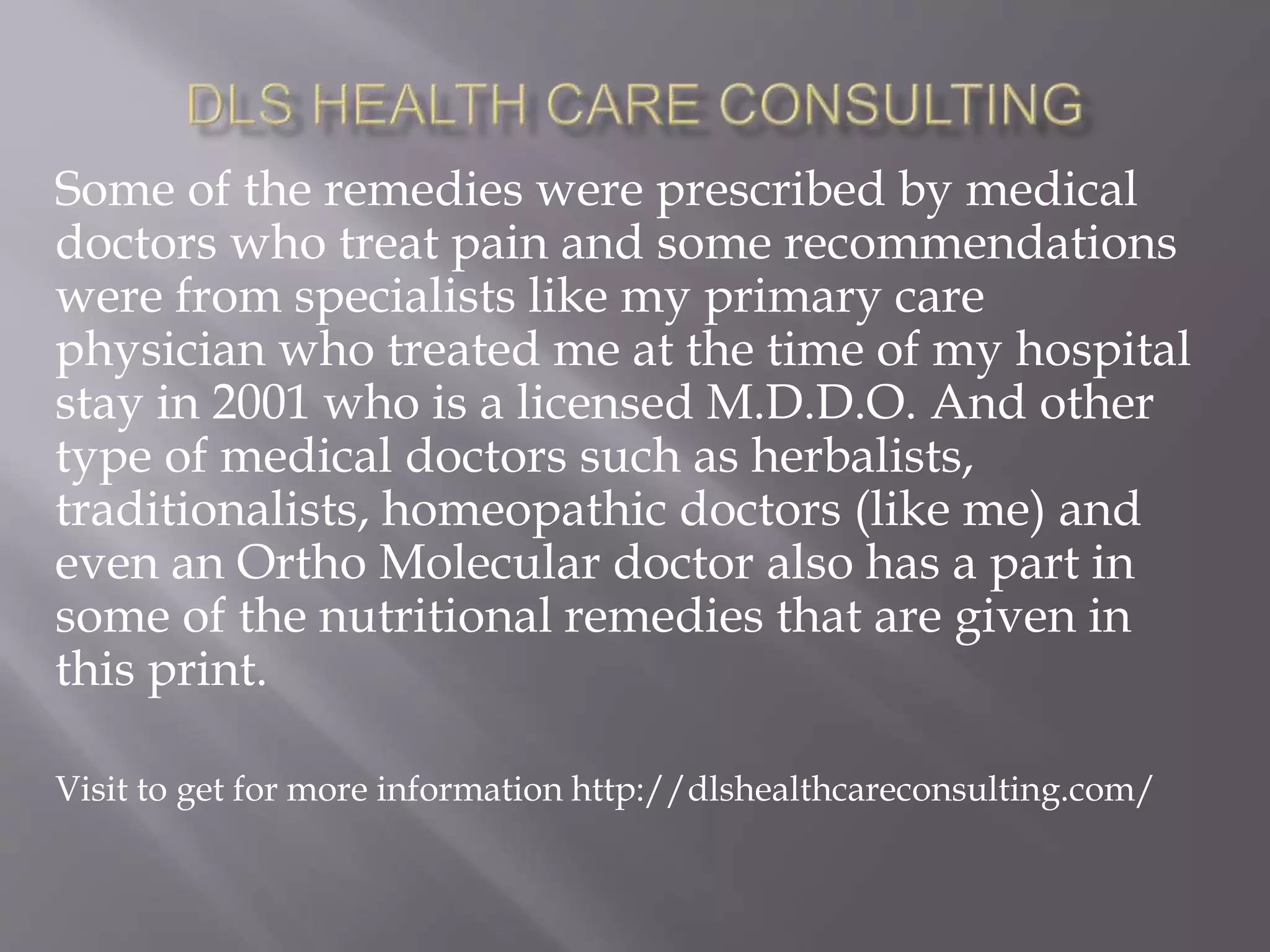 Dls health care consulting | PPT
