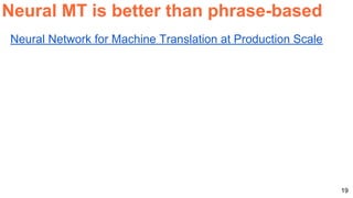 Advanced Neural Machine Translation (D4L2 Deep Learning for Speech and Language UPC 2017) | PPT