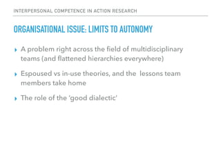 Interpersonal competence in action research (Dls line12) | PPT
