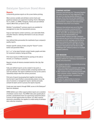 DataLyzer Spectrum Brochure | PDF